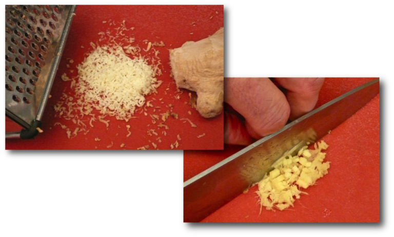 How to Grate or Chop Fresh Ginger Picture Book Directions - Gotta Eat ...