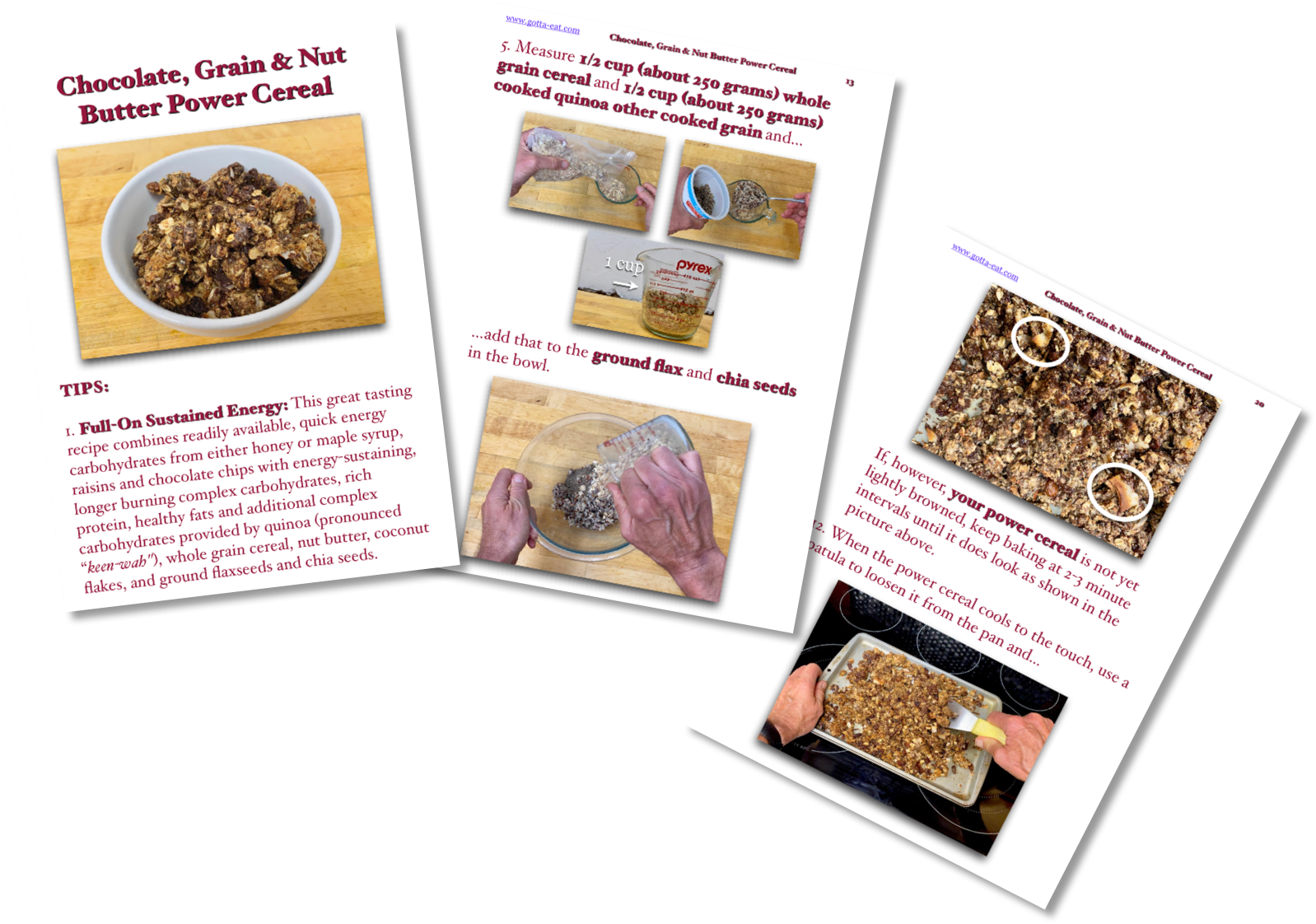 Chocolate, Grain & Nut Butter Power Cereal Picture Book Recipe – Gotta ...